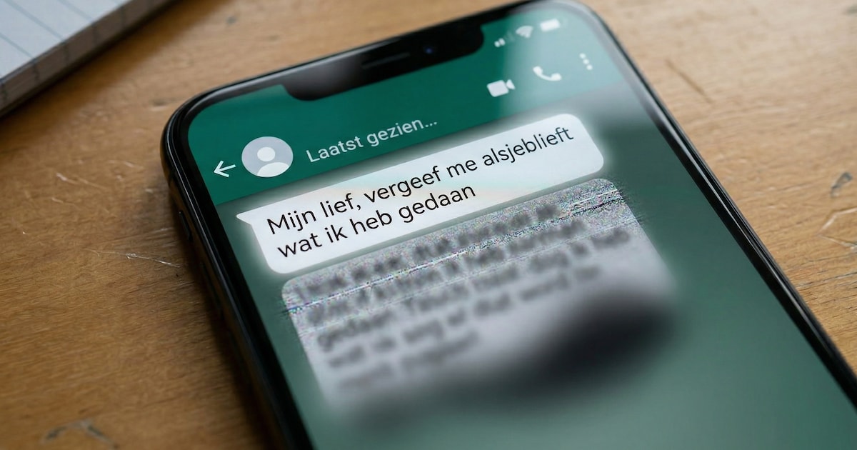 Vrouw opent haar telefoon en ziet berichtje van haar man: ‘Mijn lief ...