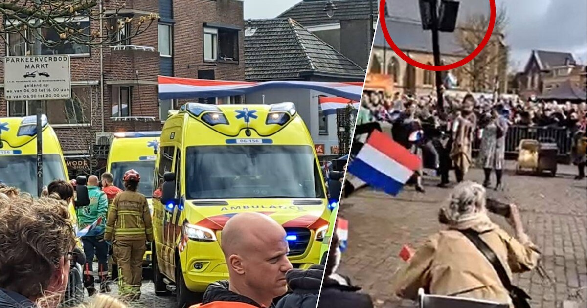 Legervoertuig trekt geluidsinstallatie omver bij bevrijdingsoptocht ...