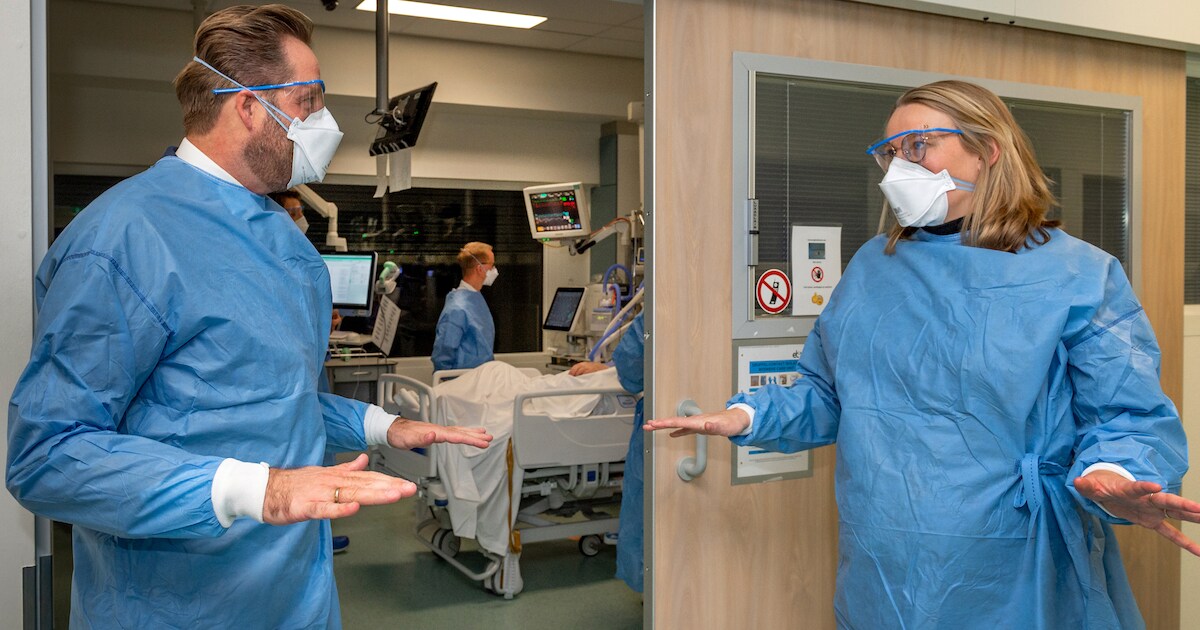 Ziekenhuispersoneel ontvangt De Jonge op bomvolle ic: 'Waarom zo ...