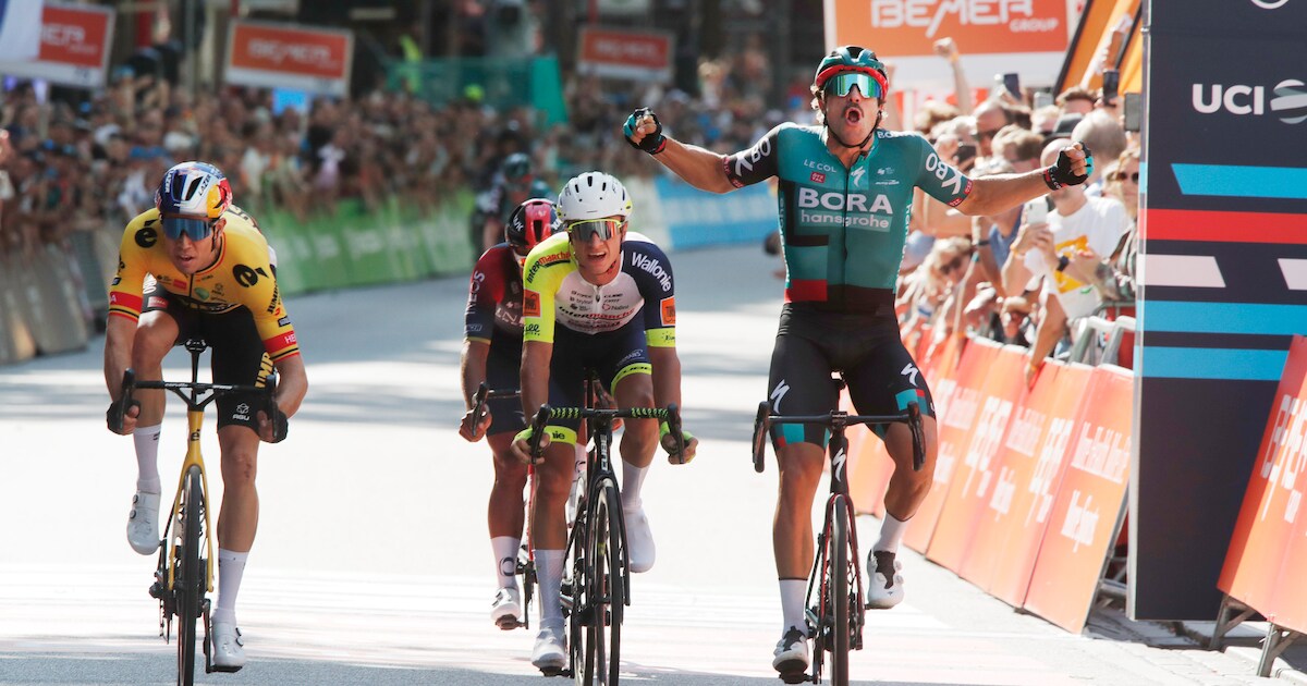 Wout van Aert in Hamburg Cyclassics verrast door Marco Haller | Sport ...