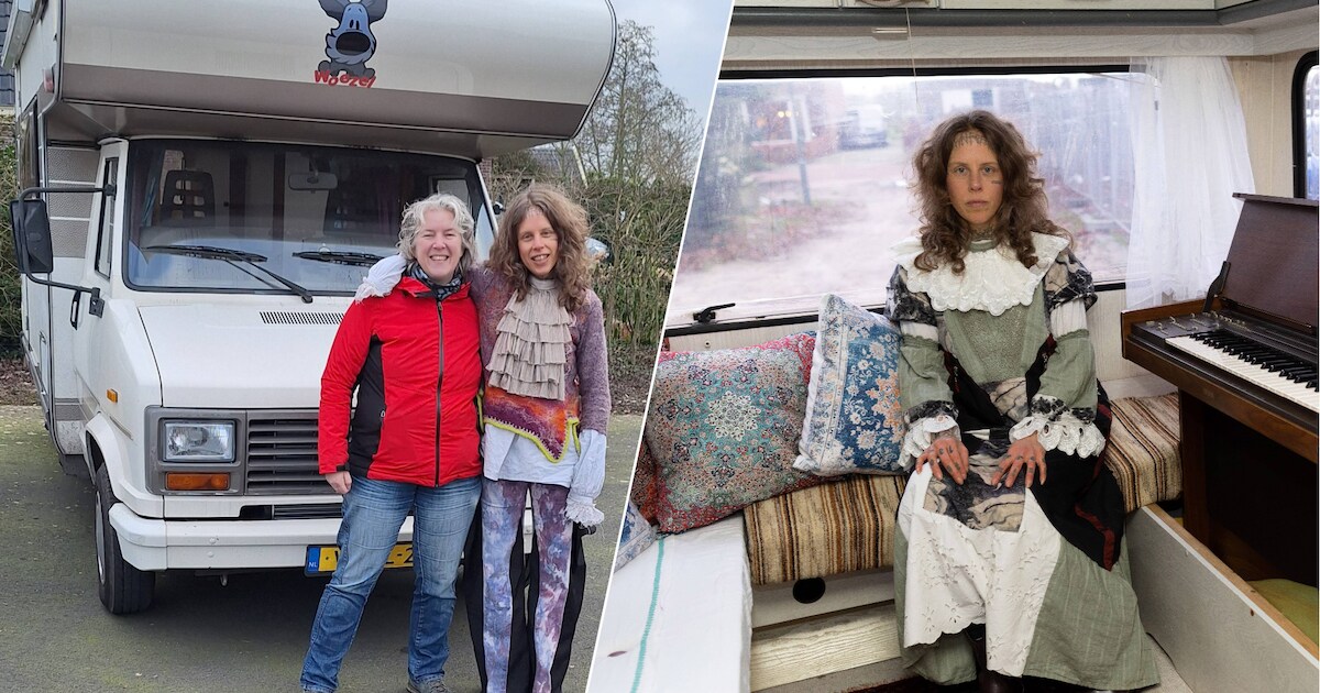 Stephanie’s caravan met ingebouwd orgel werd vlak voor haar droomreis ...