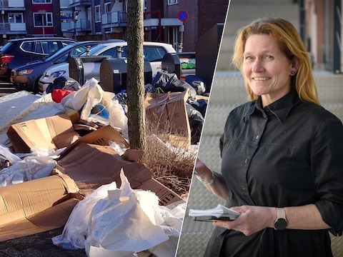 ‘Zet gewoon een rode bak neer!’ Container in de straat botst met regels ...
