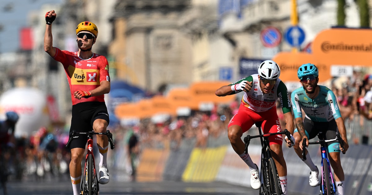 Sprinters komen te laat in vlakke Giro-rit: Fredrik Dversnes boekt ...