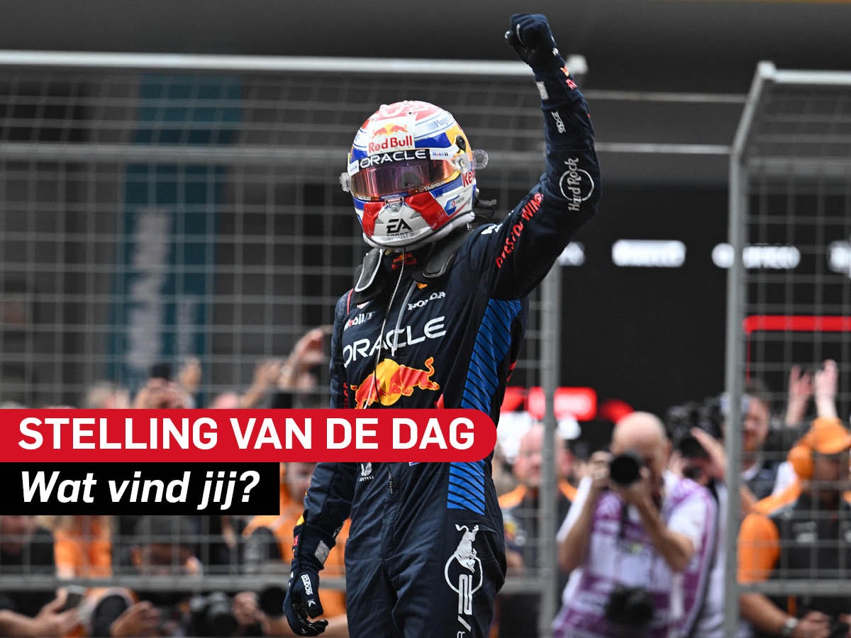 Stelling | Nu Max misschien toch wereldkampioen wordt, kijk ik zondag ...