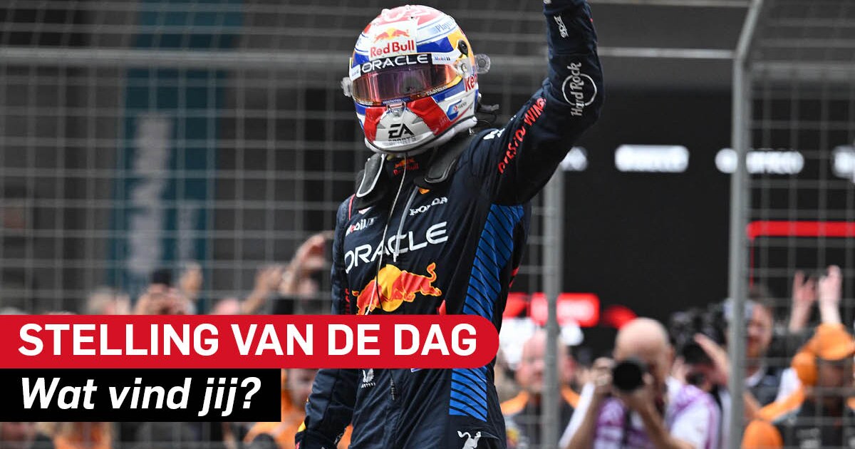 Stelling | Nu Max misschien toch wereldkampioen wordt, kijk ik zondag ...