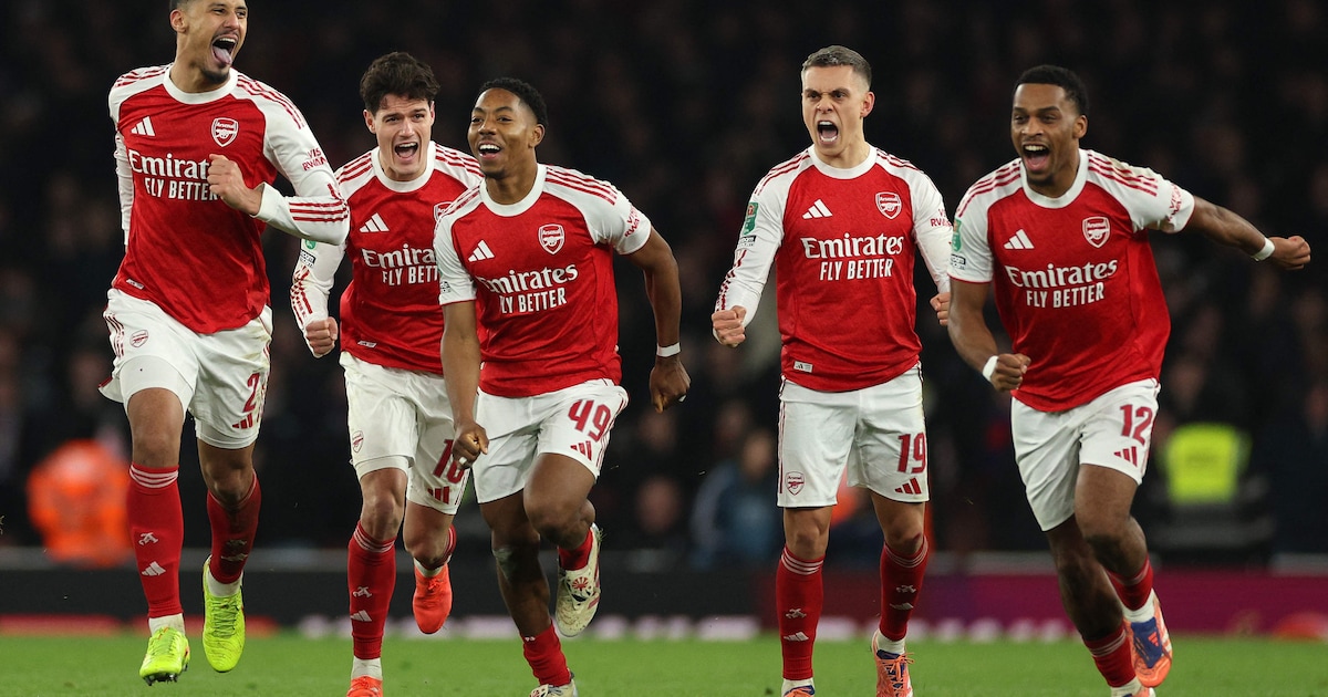 Jurriën Timber wint met Arsenal na strafschoppen van Crystal Palace en ...