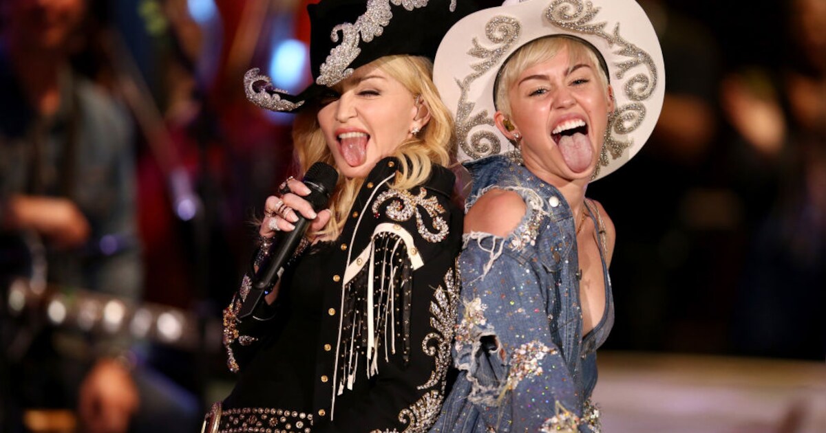 Miley Cyrus: platenlabel weigerde modderworstelen met Madonna in ...