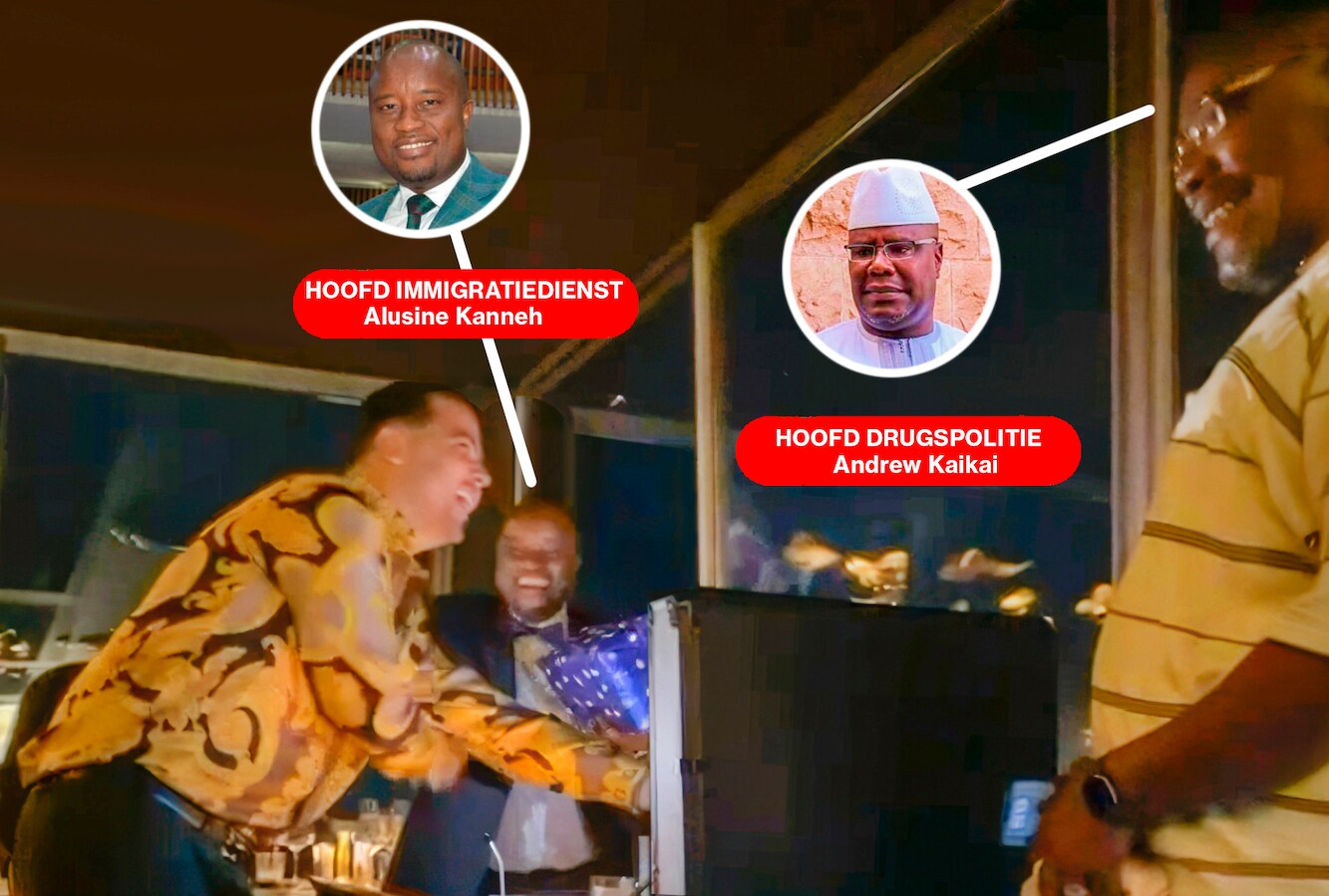 Hoofd drugsbestrijding Sierra Leone feestend samen met ‘Bolle Jos’ in ...