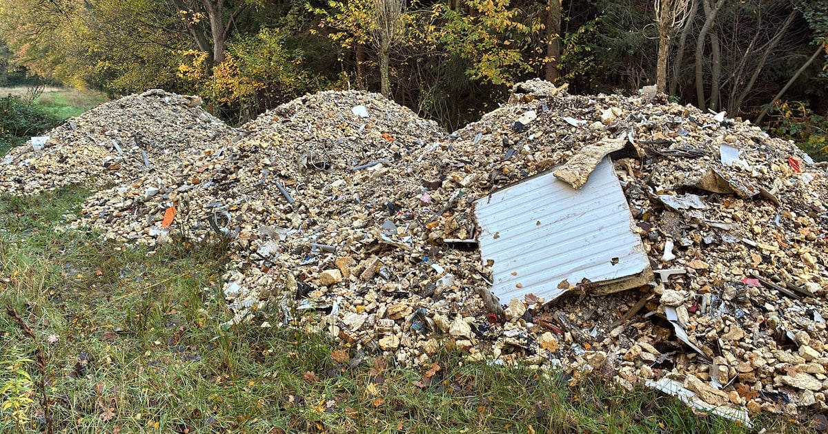 Drie grote bergen afval gedumpt in natuurgebied tussen Hengelo en ...