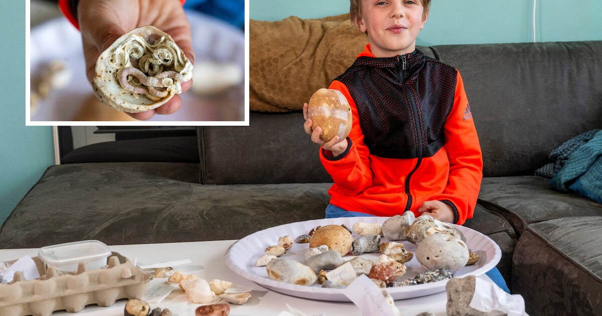 Imme (9) heeft oog voor mooie stenen en stuit plotseling op iets heel ...