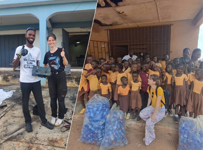 Twentse Tirsa (25) maakt in Ghana van plastic afval grote ‘Legostenen ...