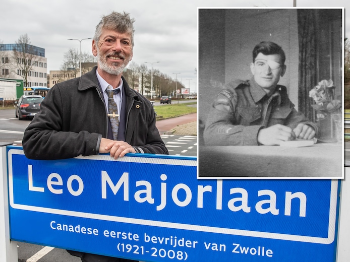 Zoon Léo Major legt na 80 jaar bevrijdingsroute van z’n vader in Zwolle ...