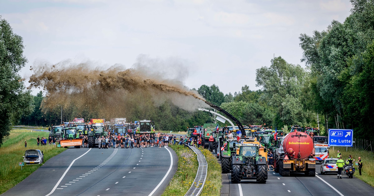 Foto van ‘spuwende’ hakselaar op snelweg bij De Lutte is een van de ...