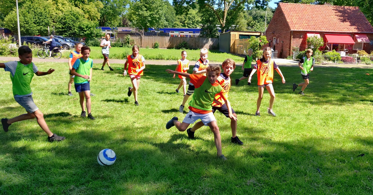 Leerlingen basisschool De Weier in Almelo krijgen voetballes van ...