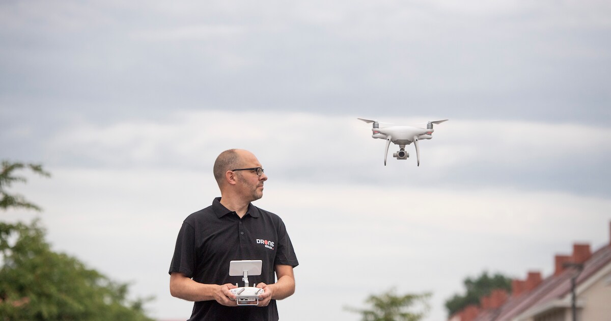 Bart Slotman uit Borne fotografeert bouwprojecten met zijn drone ...