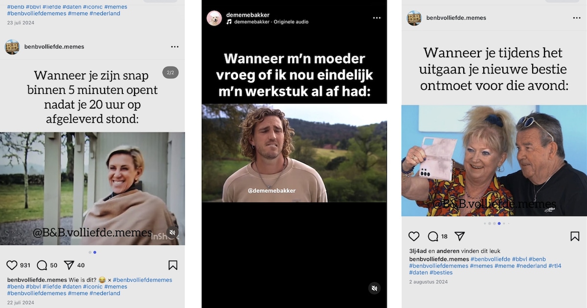B&B vol liefde-memes domineren elke zomer het internet: ‘Je laat zien ...
